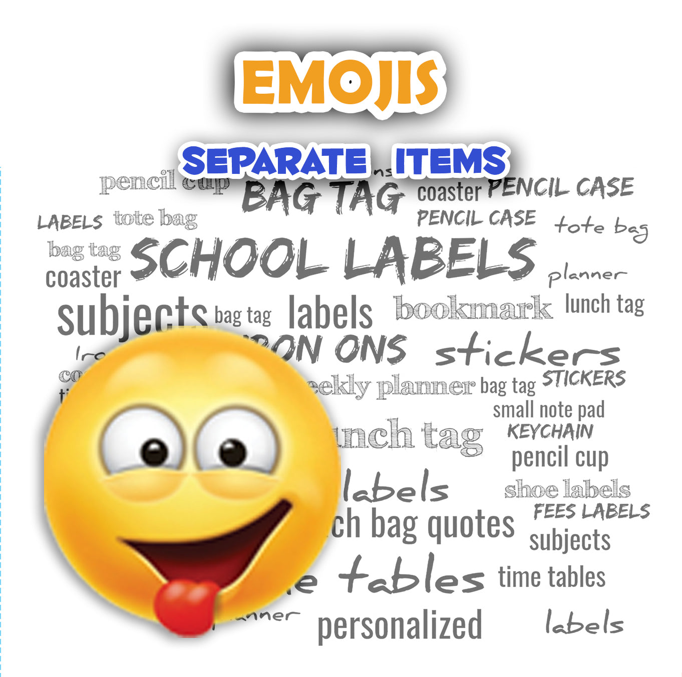 ""Emoji's" Separate items – The Craft Corner EG