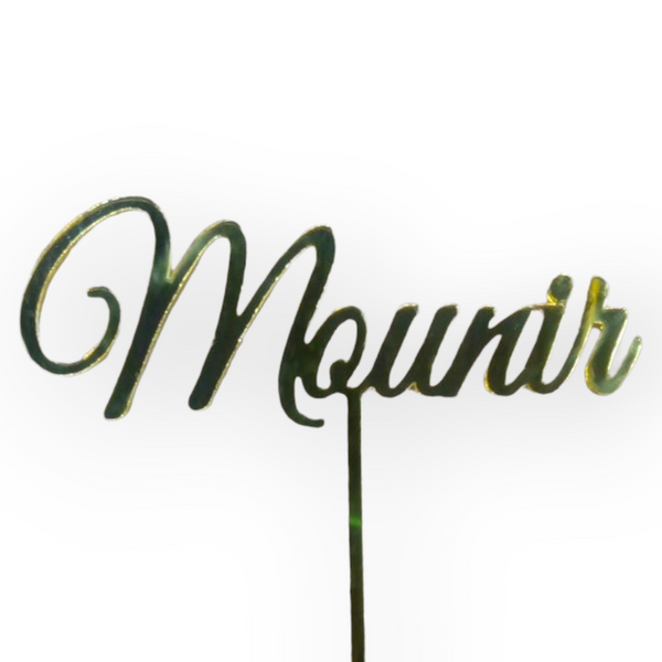 Mirror acrylic topper (gold) " Name" – The Craft Corner EG