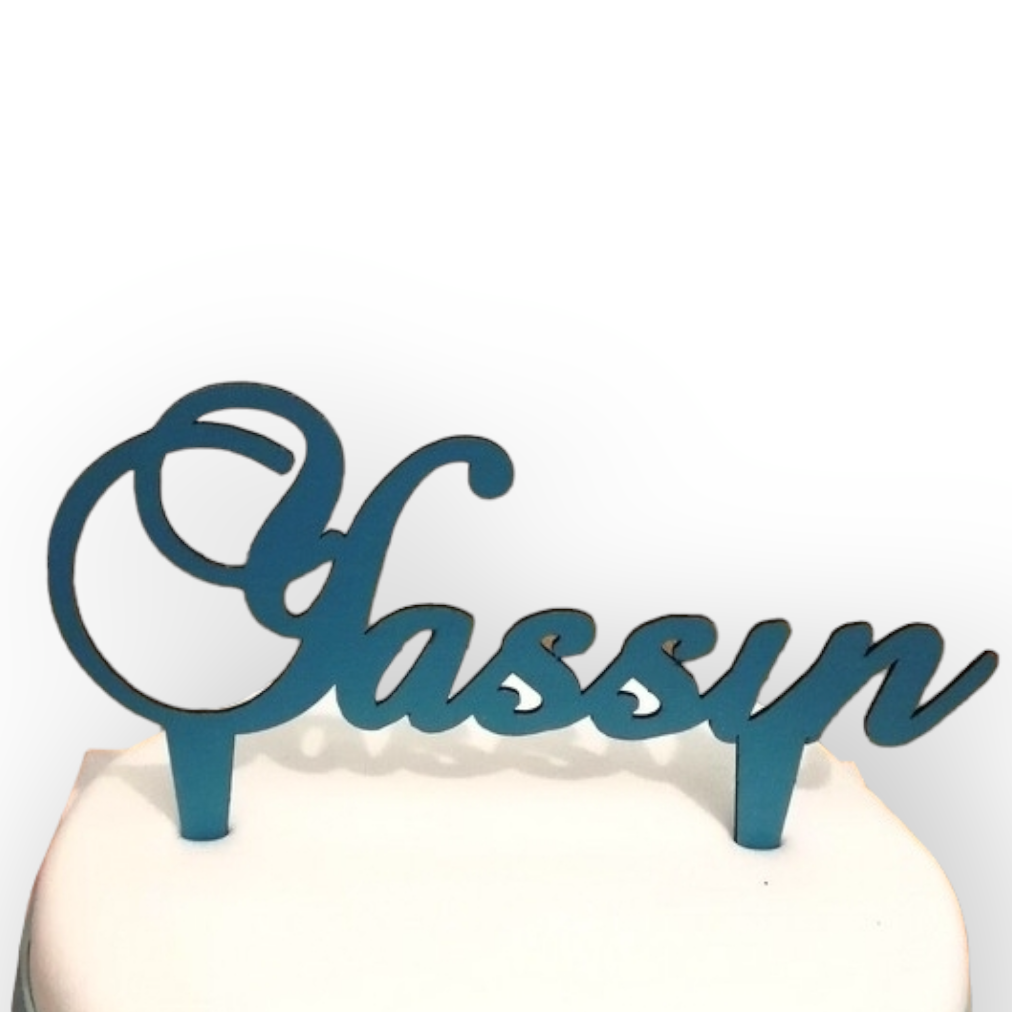 Wood topper (blue) "Name" – The Craft Corner EG